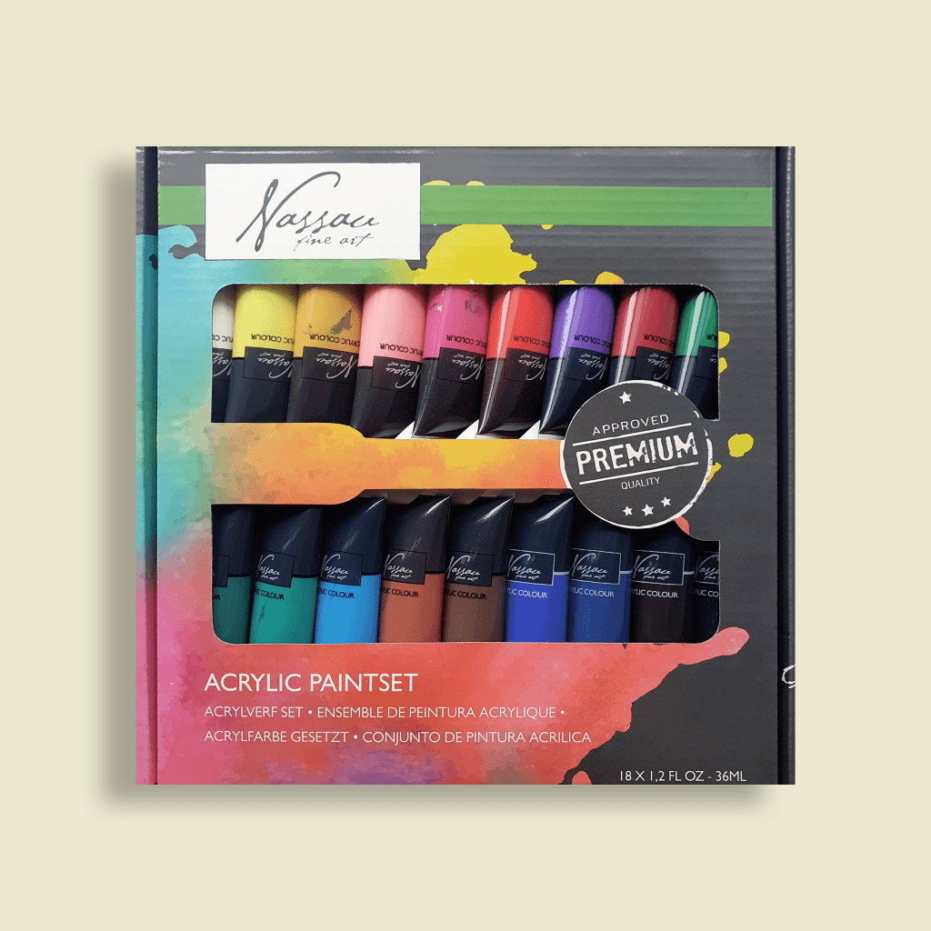 Nassau Acrylic paint set 18 colors - 3DForma.nl